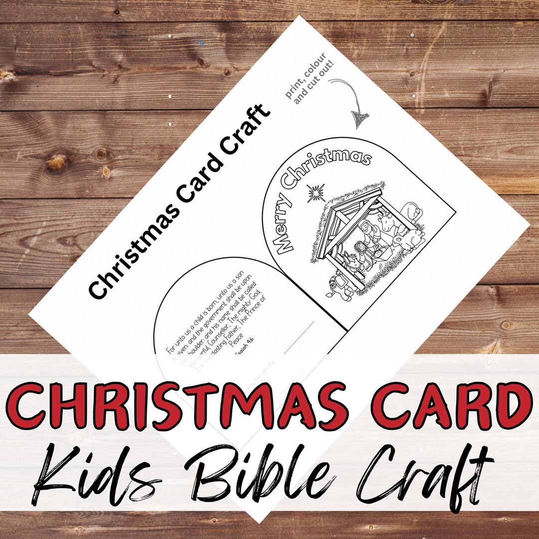 MINI CHRISTMAS CARD Craft Bible Verse Activity for Kids Christian ...