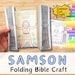 SAMSON’S STRENGTH Bible Story Folding Paper Craft for Kids Sunday ...