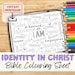 IDENTITY in CHRIST - ‘I AM’ Word Salad Bible Verse Colouring Sheet ...