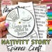 NATIVITY BIBLE STORY Spinner Craft. First Christmas Bible Verse Sunday ...
