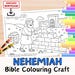 NEHEMIAH REBUILDING JERUSALEM Walls Bible Verse Coloring in Sheet ...