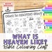 WHAT is HEAVEN LIKE? Coloring Sheet Activity for Kids, Youth. Sunday ...