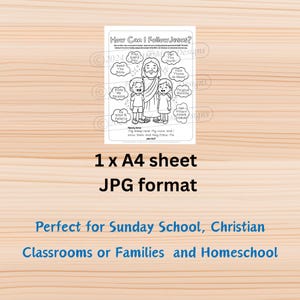 HOW Can I FOLLOW JESUS Coloring Page Activity for Kids - Sunday School ...