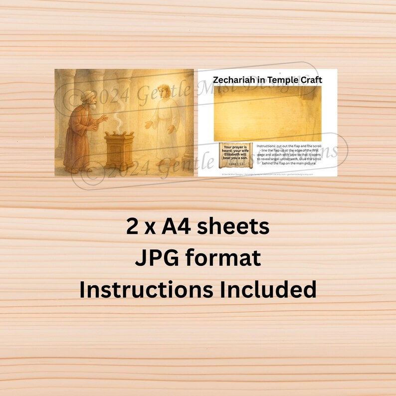 Angel Visits Zechariah Craft | Nativity Lift the Flap Printable ...