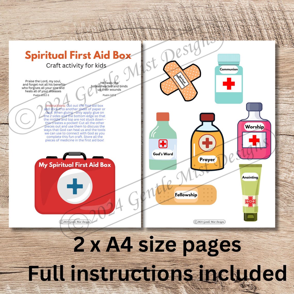 SPIRITUAL FIRST AID Box Craft. Bible Based Tools for Healing. Sunday ...