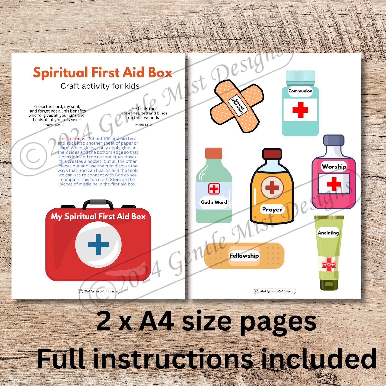 SPIRITUAL FIRST AID Box Craft. Bible Based Tools for Healing. Sunday ...