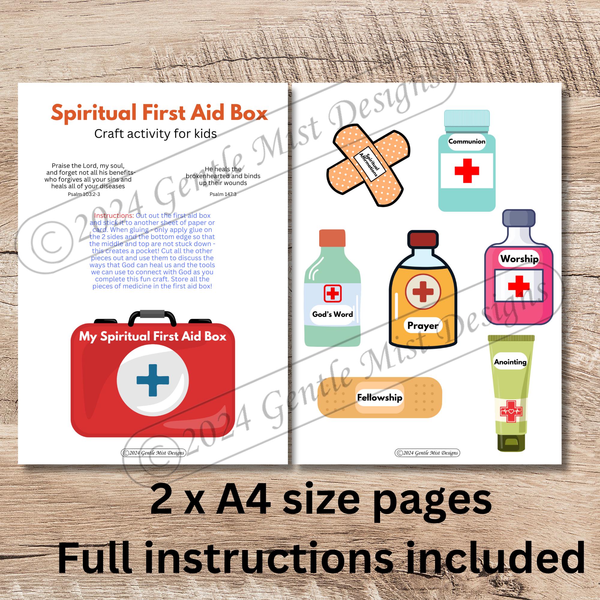 SPIRITUAL FIRST AID Box Craft. Bible Based Tools for Healing. Sunday ...