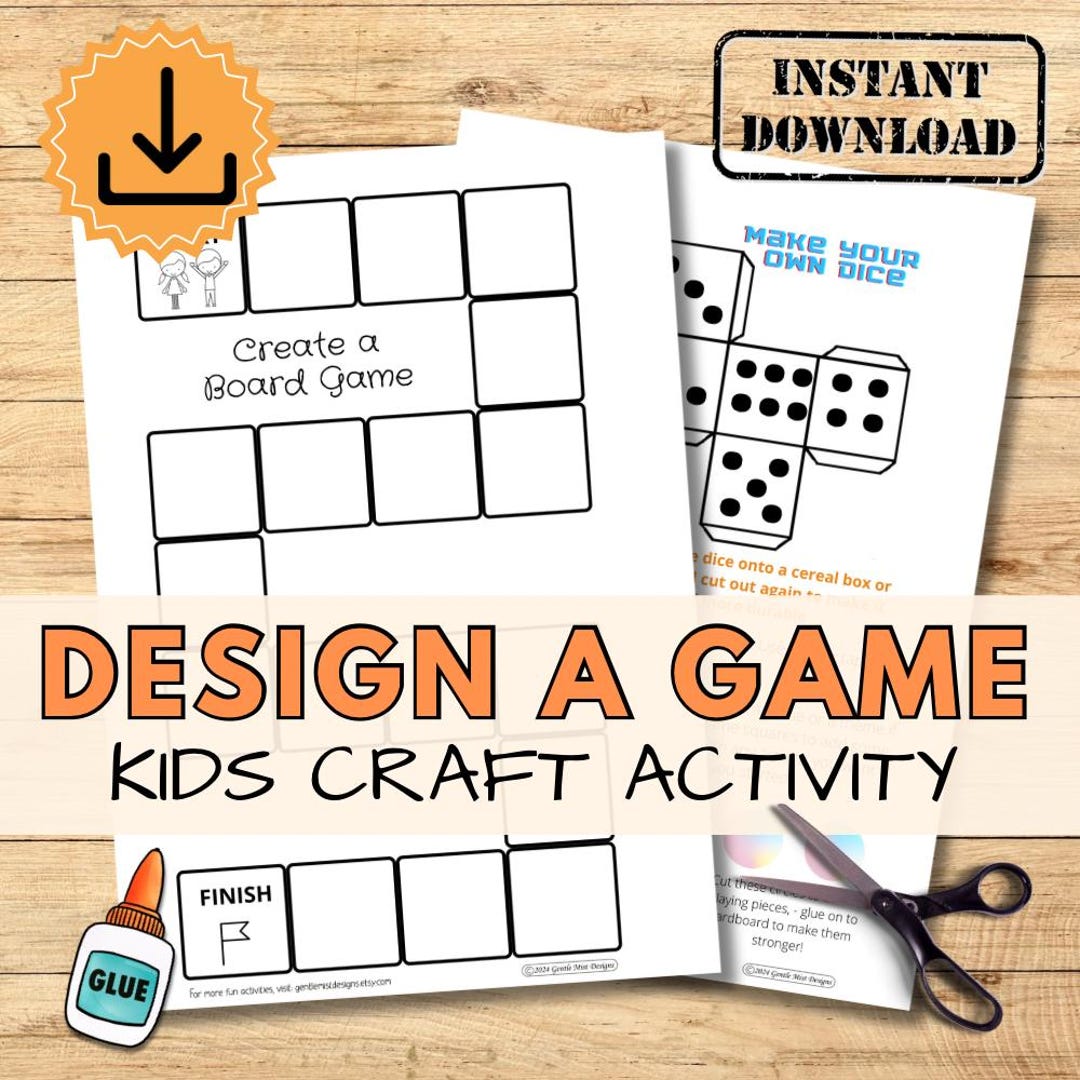 Create, Design & Make Your Own Boardgame and Dice Paper Craft Activity ...