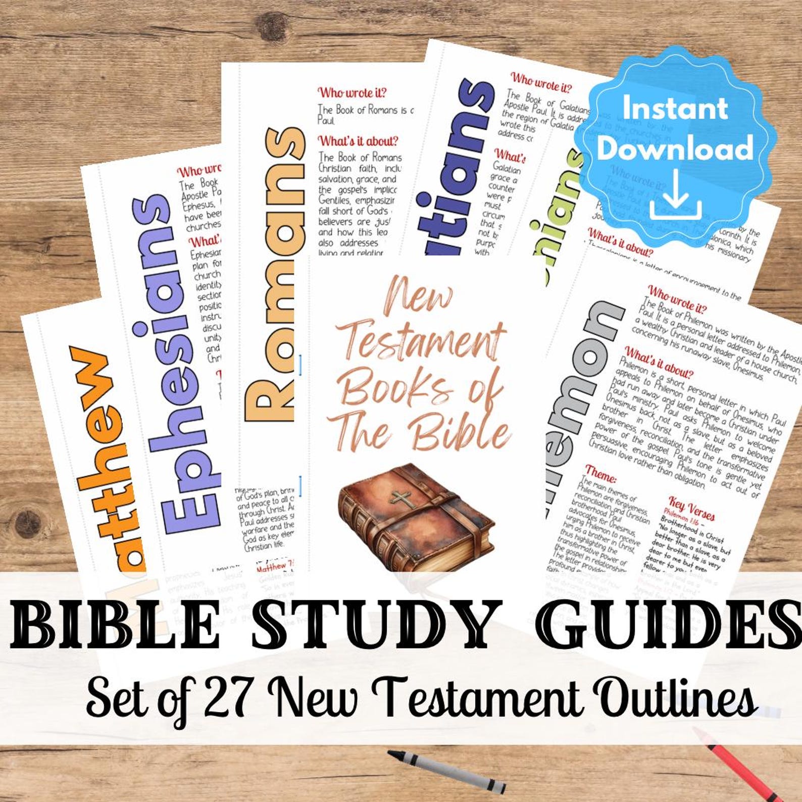 Printable BIBLE STUDY GUIDES New Testament Bible Cheat Sheets. Study ...