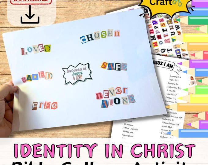 Printable Bible Project for Kids, Identity in Jesus, Sunday School ...