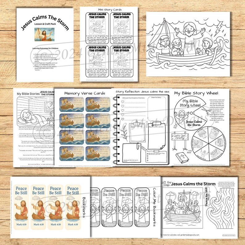 JESUS Calms the STORM Bible Story Complete Learning Pack for Kids ...