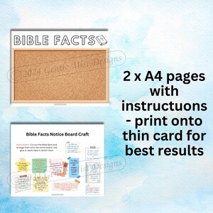 BIBLE FACTS Notice Board Paper Craft for Kids. Sunday School/ Church ...