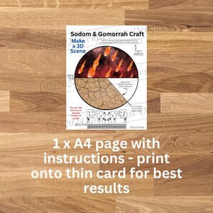 SODOM & GOMORRAH Bible Story 3D Scene Paper Craft Activity for Kids ...