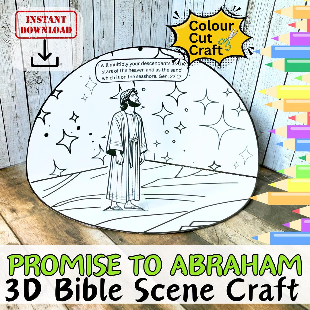 God’s PROMISE to ABRAHAM Bible Story 3D Scene Paper Craft for Kids ...