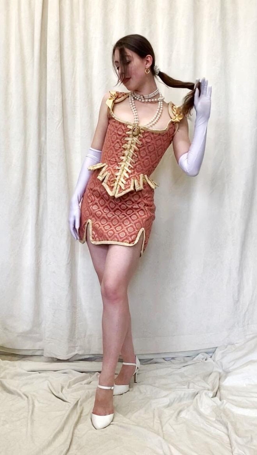 Rococo Set / 18th Century Stays & Mini Skirt Co-ord / Romantic / Corset ...