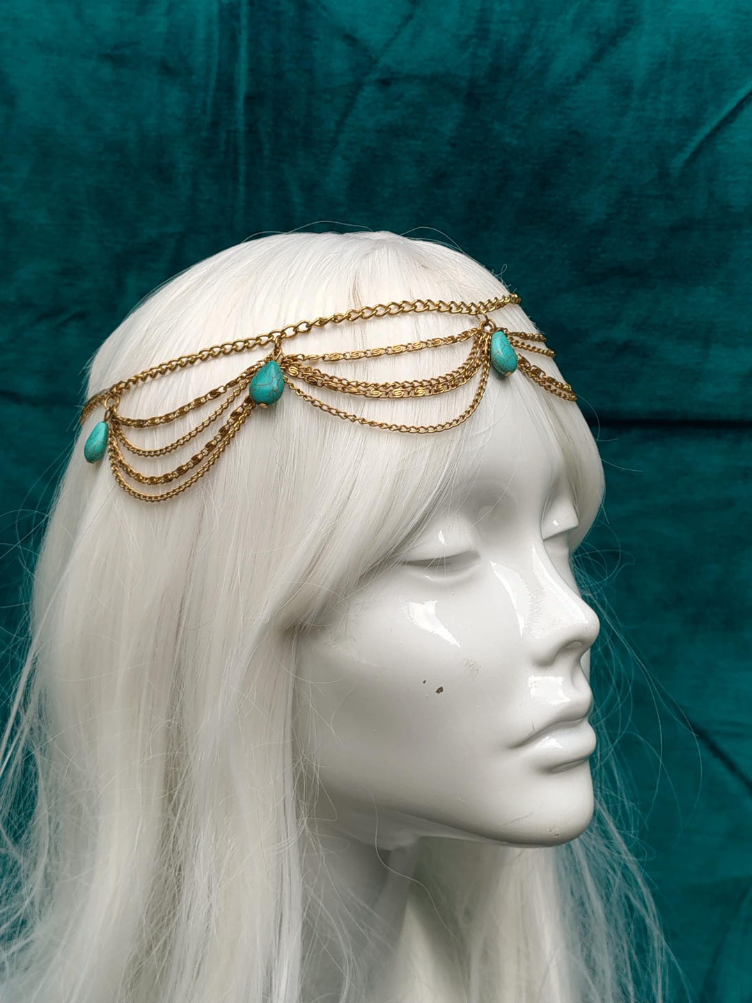 Hair Chain / Circlet / Grecian / Tiara / Faerie / Renaissance / Fantasy ...