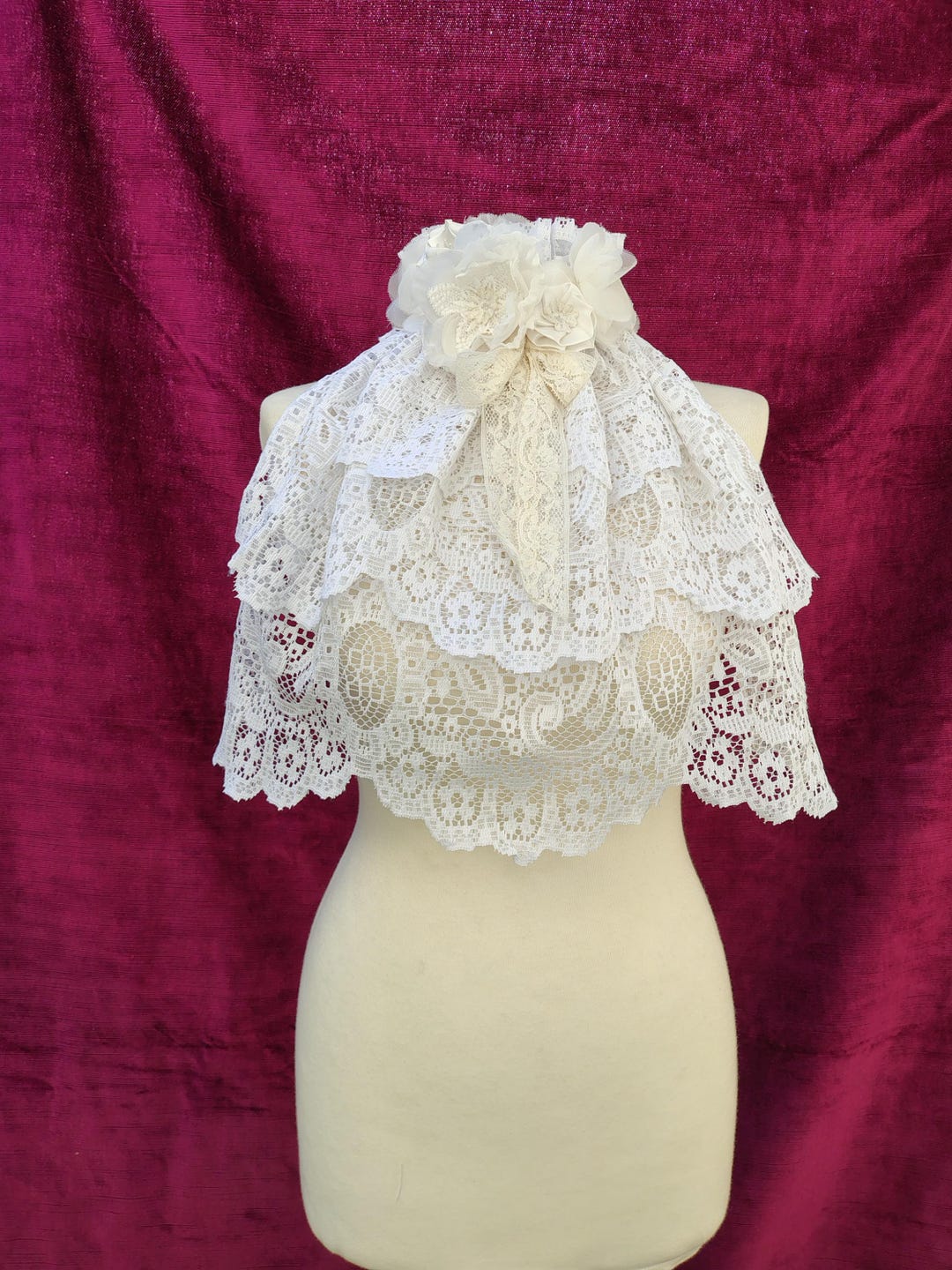 Rococo Collar, 18th Century Inspired Neckpiece, Jabot, Ruff, Fantasy ...