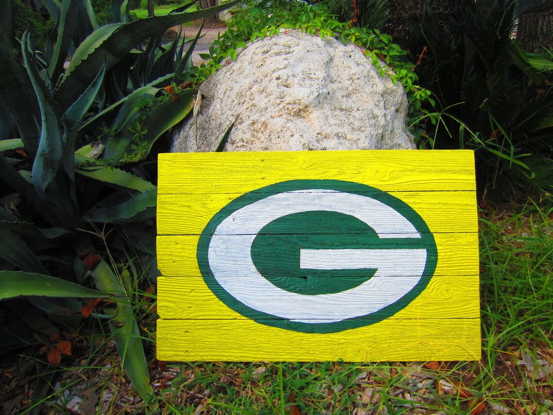 Green Bay Packers Rustic Sign | Etsy