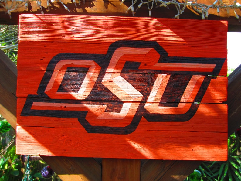 Oklahoma State University Rustic Sign - Etsy