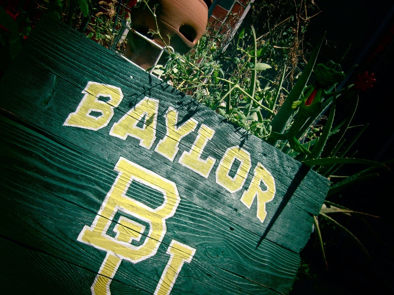 Baylor University Rustic Sign | Etsy