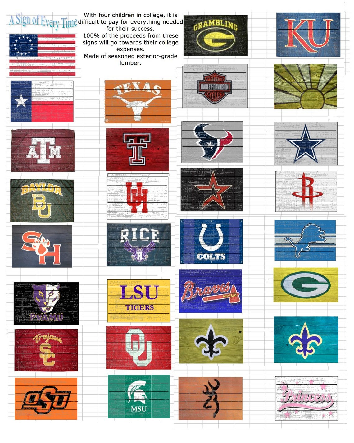 Baylor University Rustic Sign | Etsy