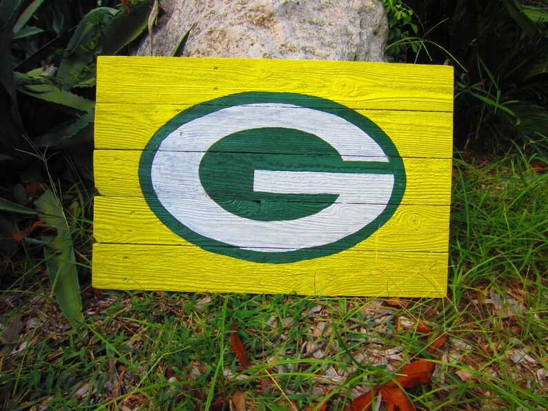 Green Bay Packers Rustic Sign | Etsy