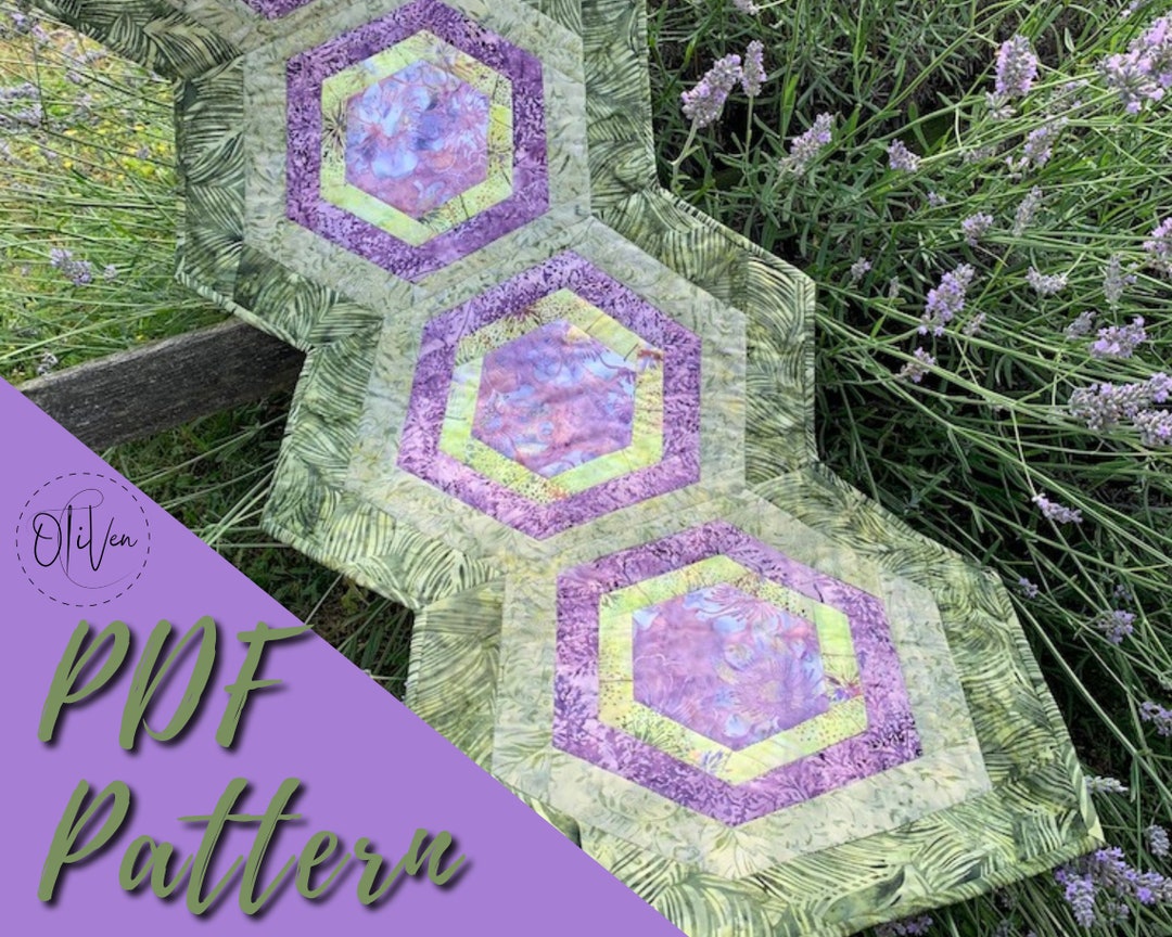 Hexagonal Table Runner Pattern PDF Instant Download - Etsy