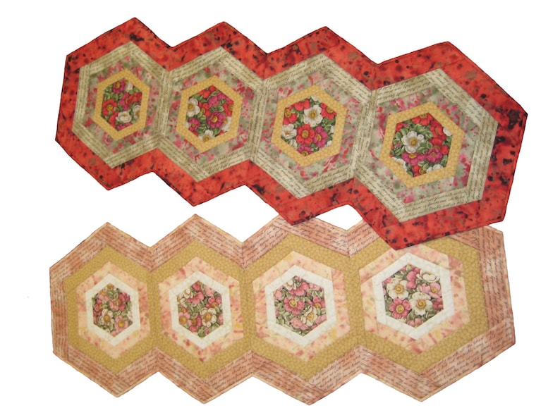 Hexagonal Table Runner Pattern PDF Instant Download - Etsy