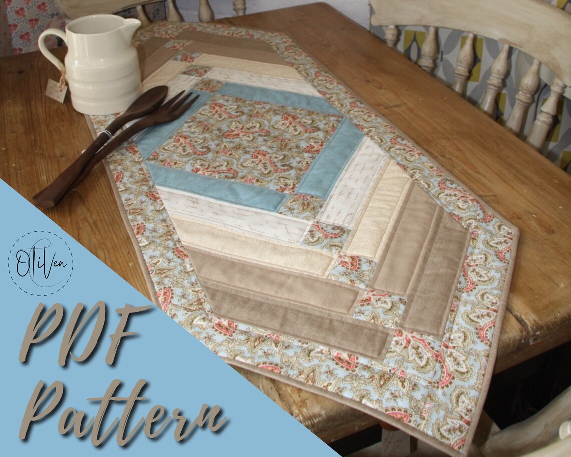Chevron Table Runner - PDF PATTERN - Patchwork Home Decoration - Etsy