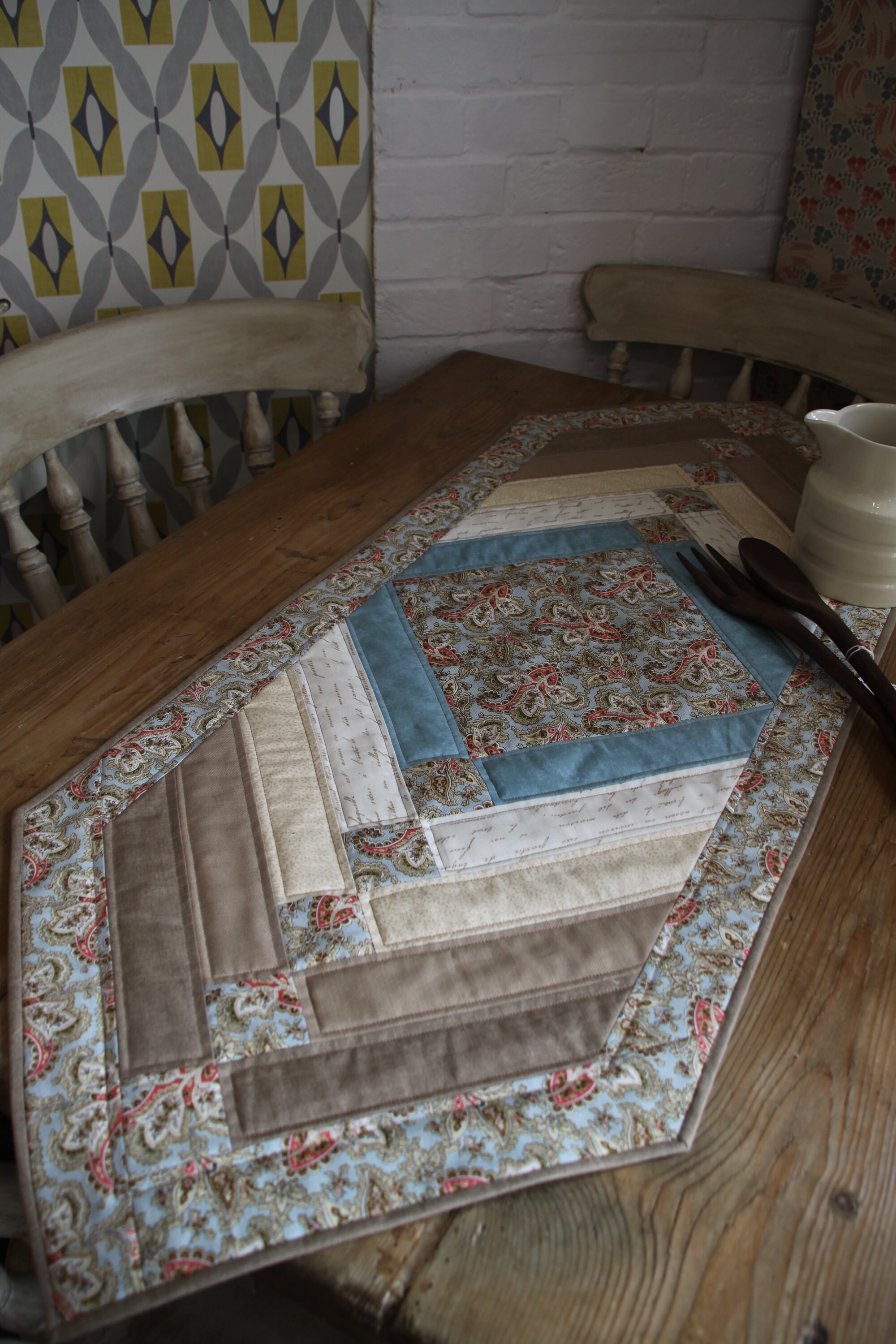 Chevron Table Runner - PDF PATTERN - Patchwork Home Decoration - Etsy