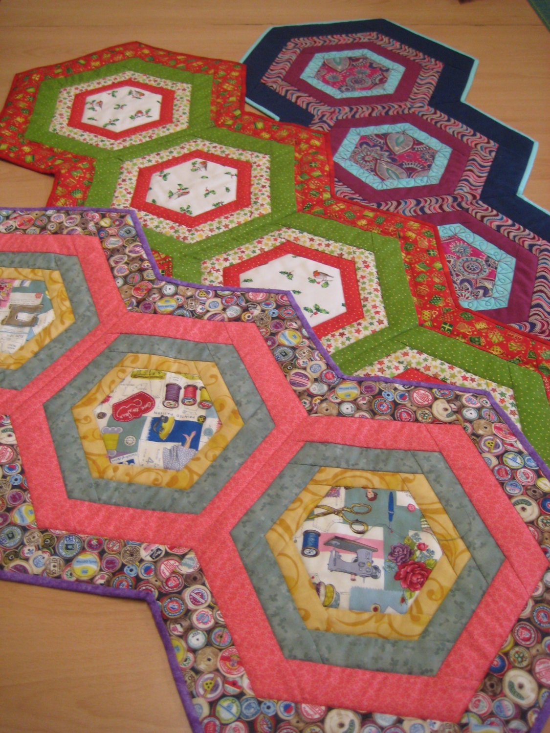 Hexagonal Table Runner Pattern PDF Instant Download - Etsy UK