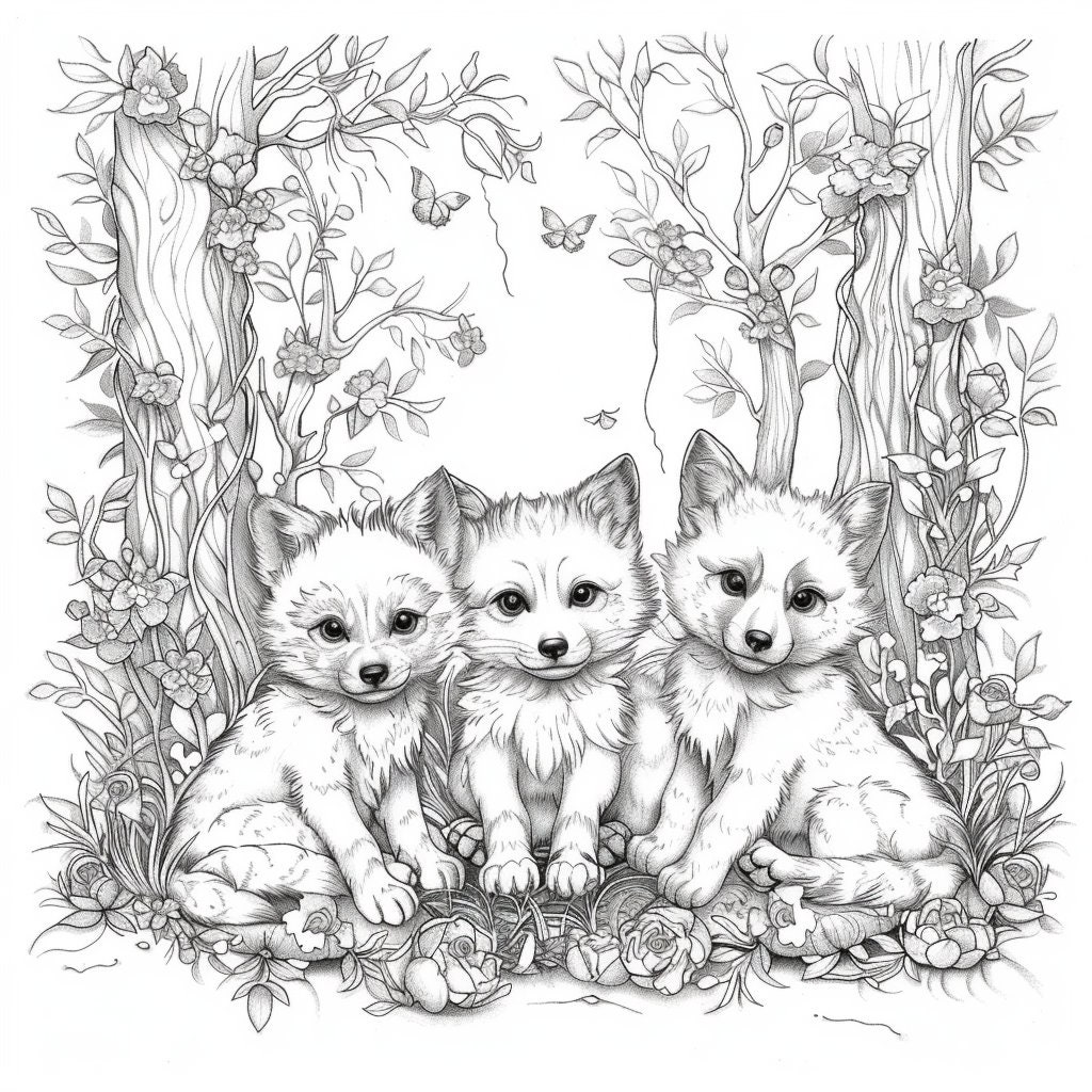 20 Wolves Animal Coloring Pages for Adults and Children Printable and ...