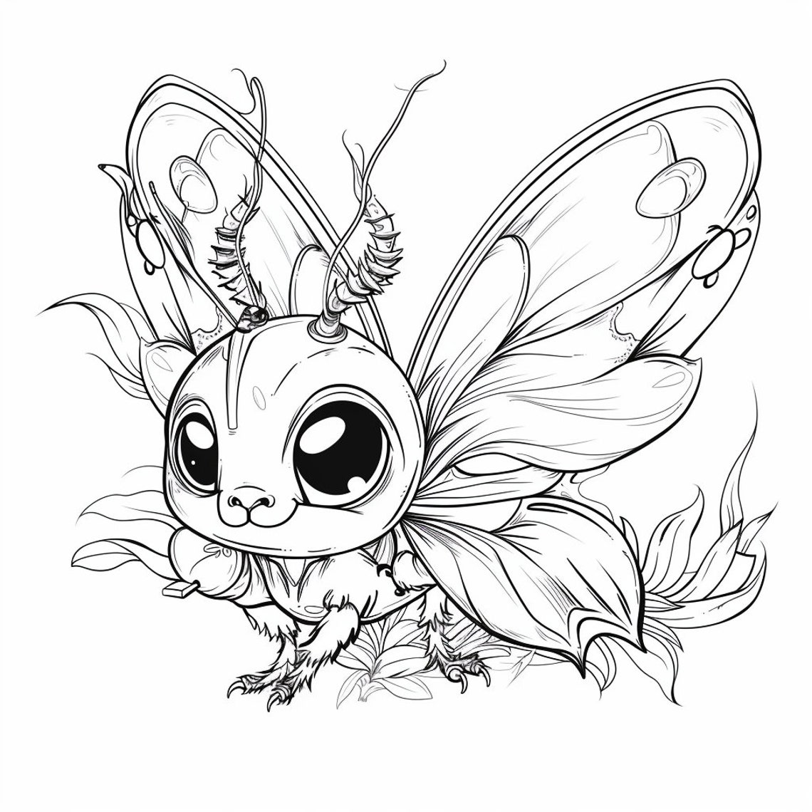 12 Butterfly Animal Coloring Pages for Adults and Children Printable ...