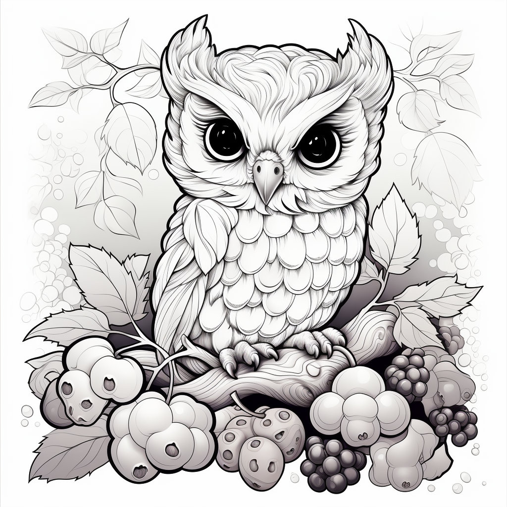 12 Owl Coloring Pages, Adults and Children Printable and Digital - Etsy