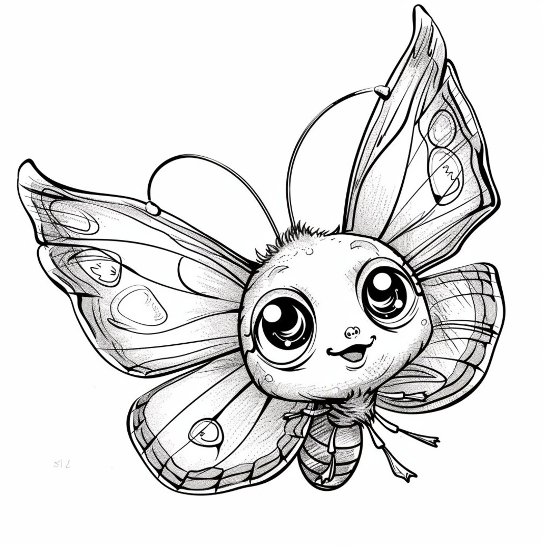 12 Butterfly Animal Coloring Pages for Adults and Children Printable ...