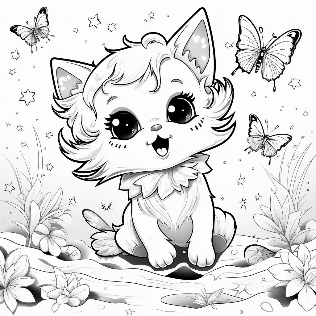 12 Cat Pages, Adults and Children Printable and Digital, Resell Rights ...