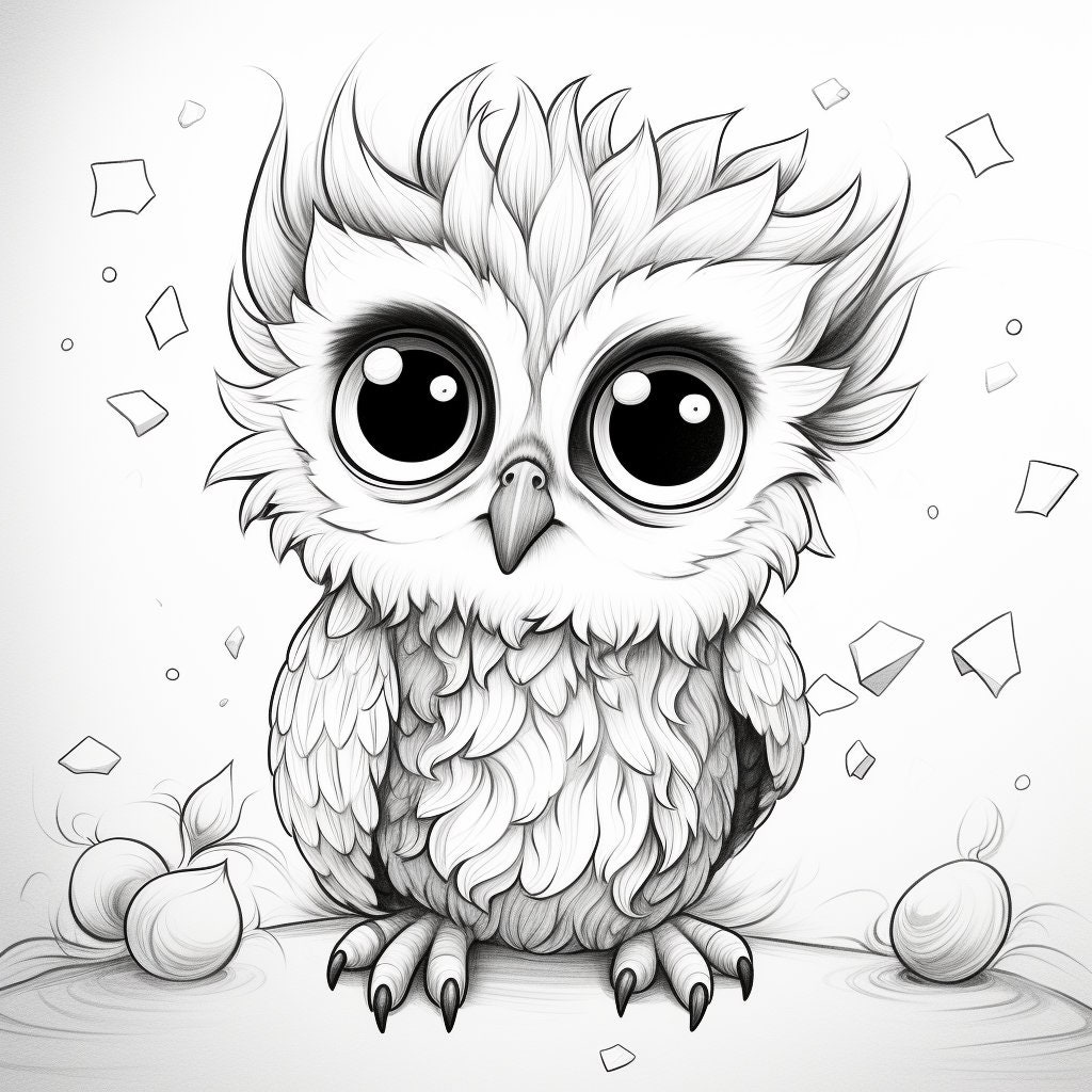 12 Owl Coloring Pages, Adults and Children Printable and Digital - Etsy