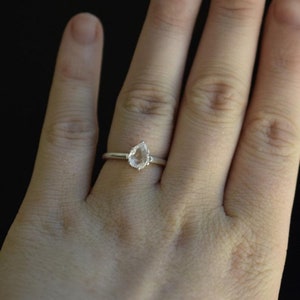 Engagement Ring, Raw Diamond Ring, Diamond Ring, Uncut Engagement Ring, Rough Uncut Raw Stone ...