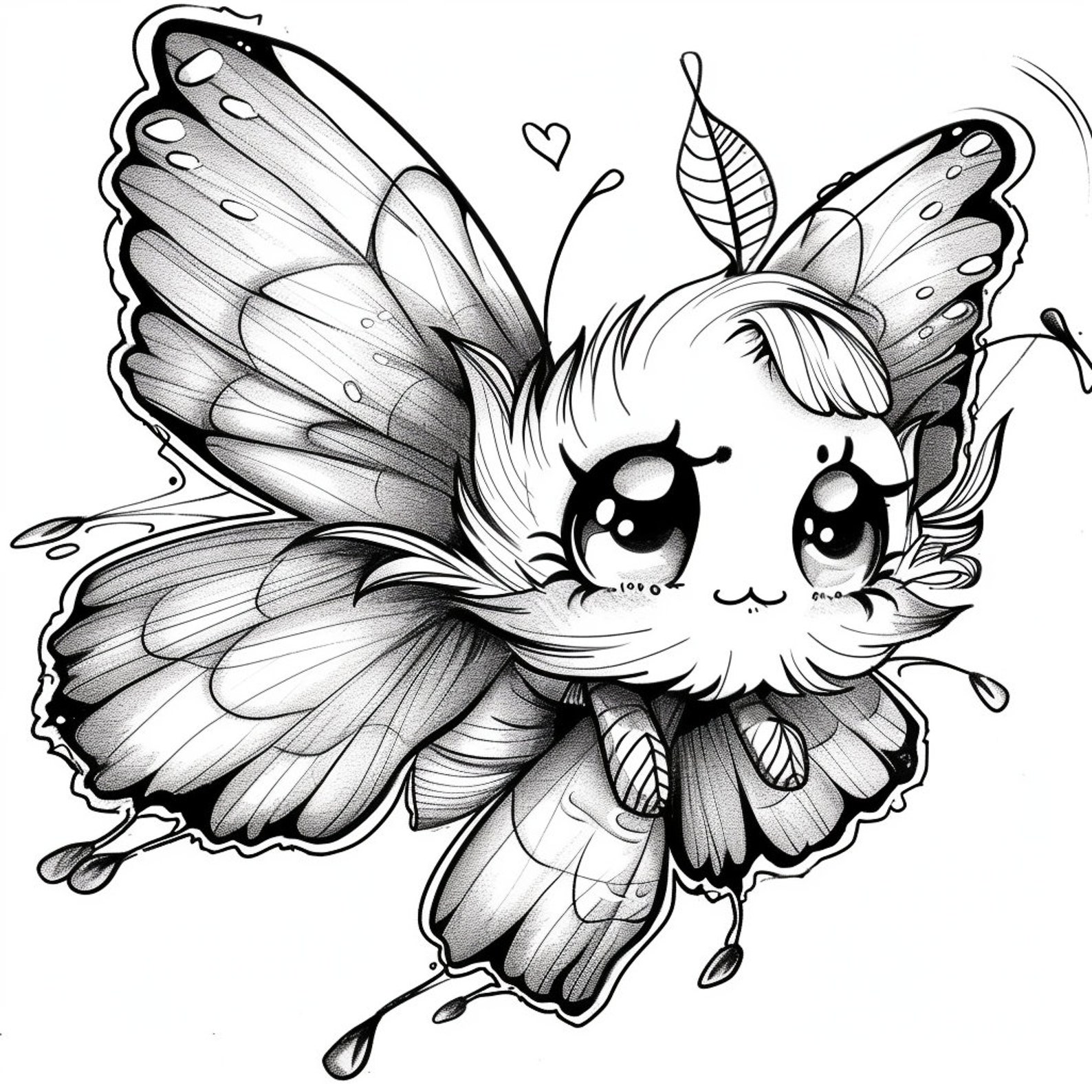 12 Butterfly Animal Coloring Pages for Adults and Children Printable ...