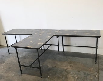 Steel pipe desk | Etsy