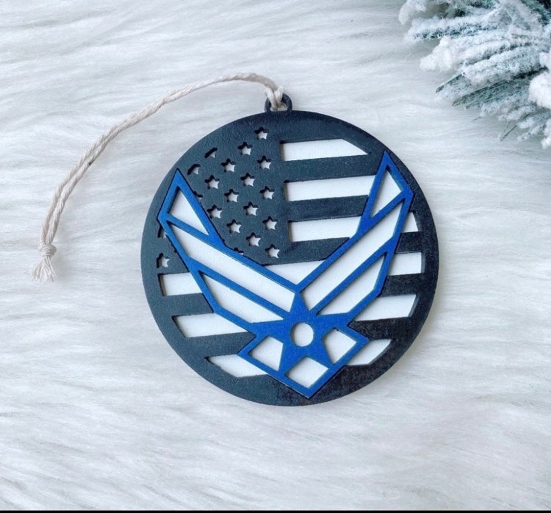 US Air Force Christmas Tree Ornament Airman Military Gift - Etsy
