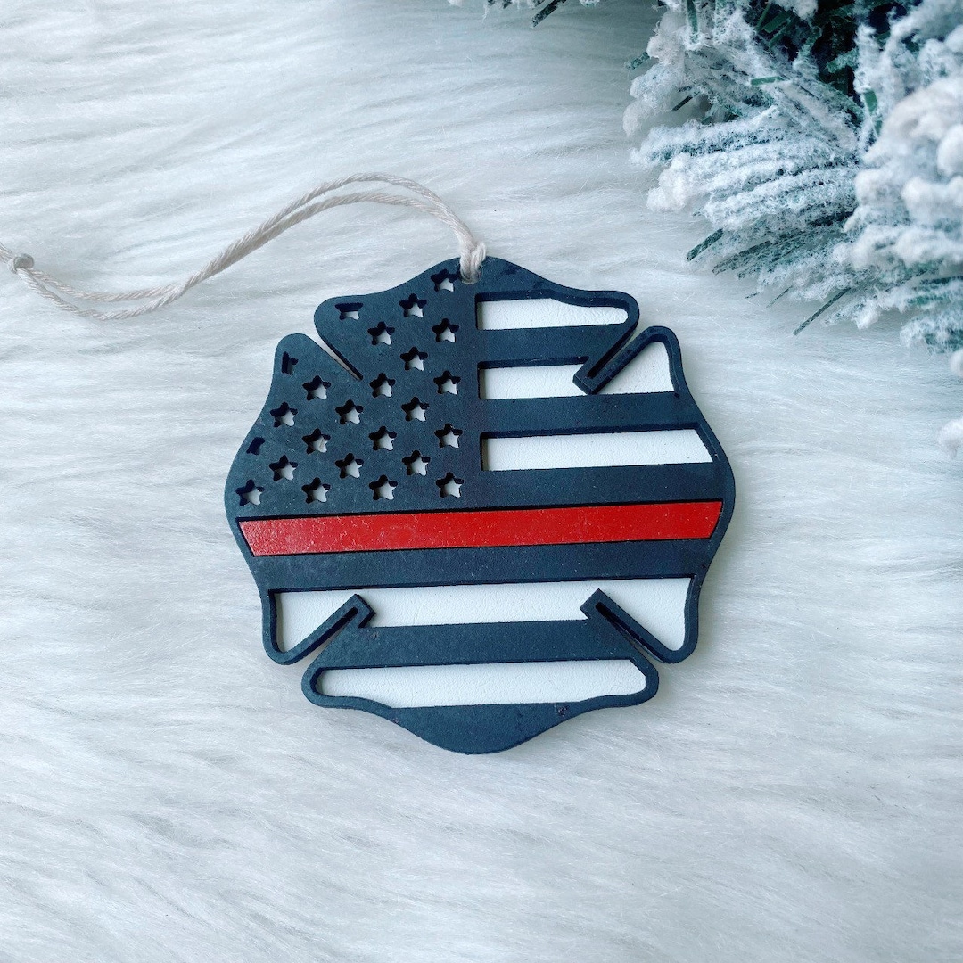 Fire Department Christmas Tree Ornament Firefighter Gift - Etsy