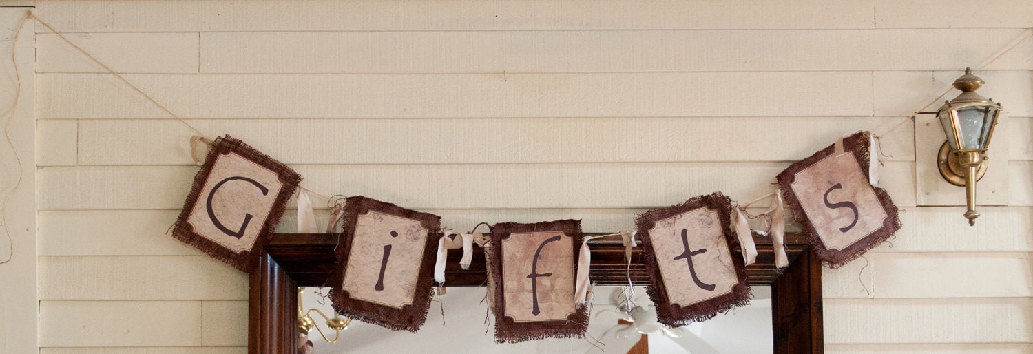 Rustic Wedding "gifts" Banner - Etsy