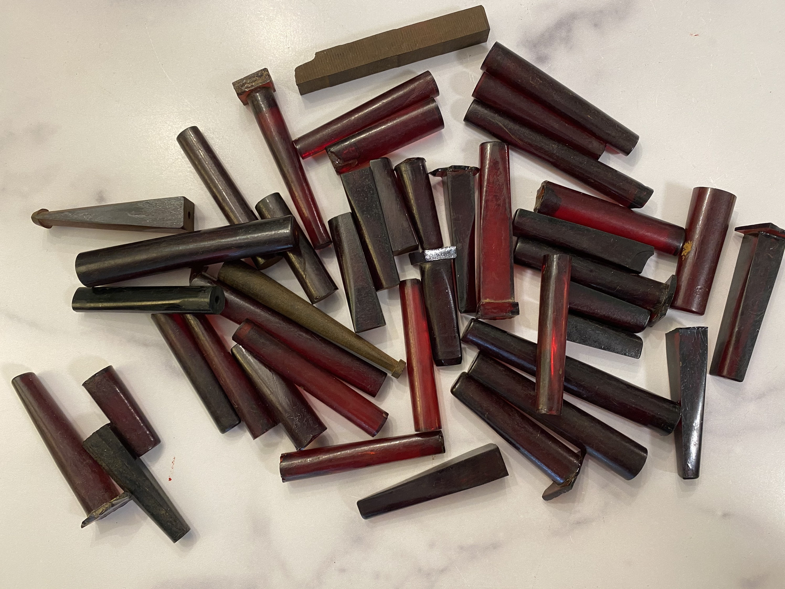 Fabulous Assortment of Vintage Bakelite new old stock Pipe stem rods ...