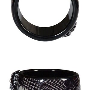 Christion DIOR Houndstooth Bracelet With Fabric Floral Embellishment NWT - Etsy