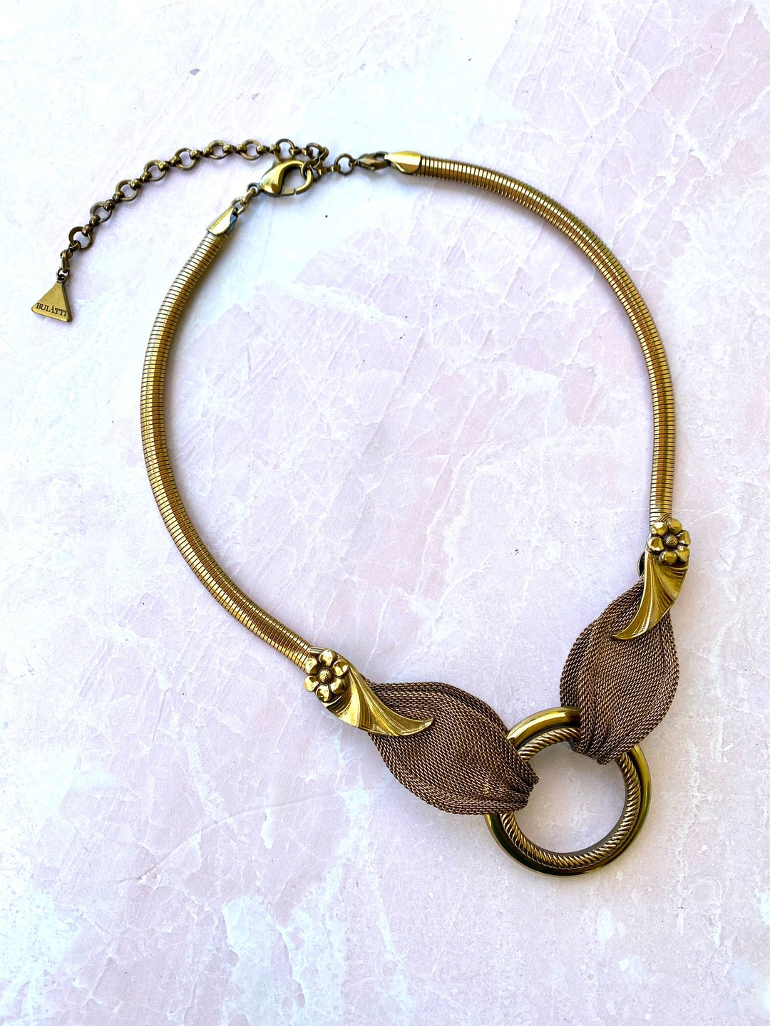 Vintage Ermani Bulatti Necklace Floral Design - Etsy