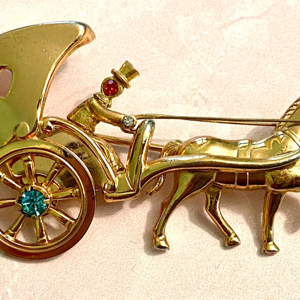 Horse and Carriage Pin - Etsy