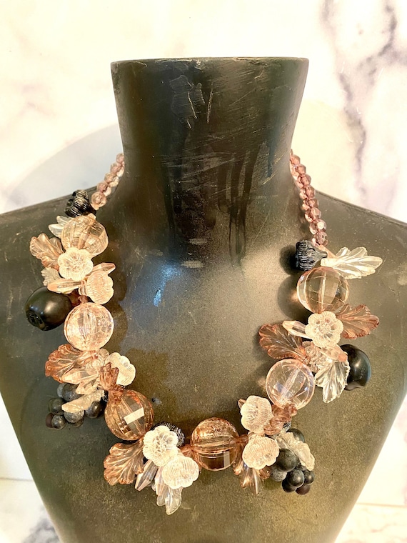 Bigal French Designer Lucite Fruit and Flowers Neckl… - Gem