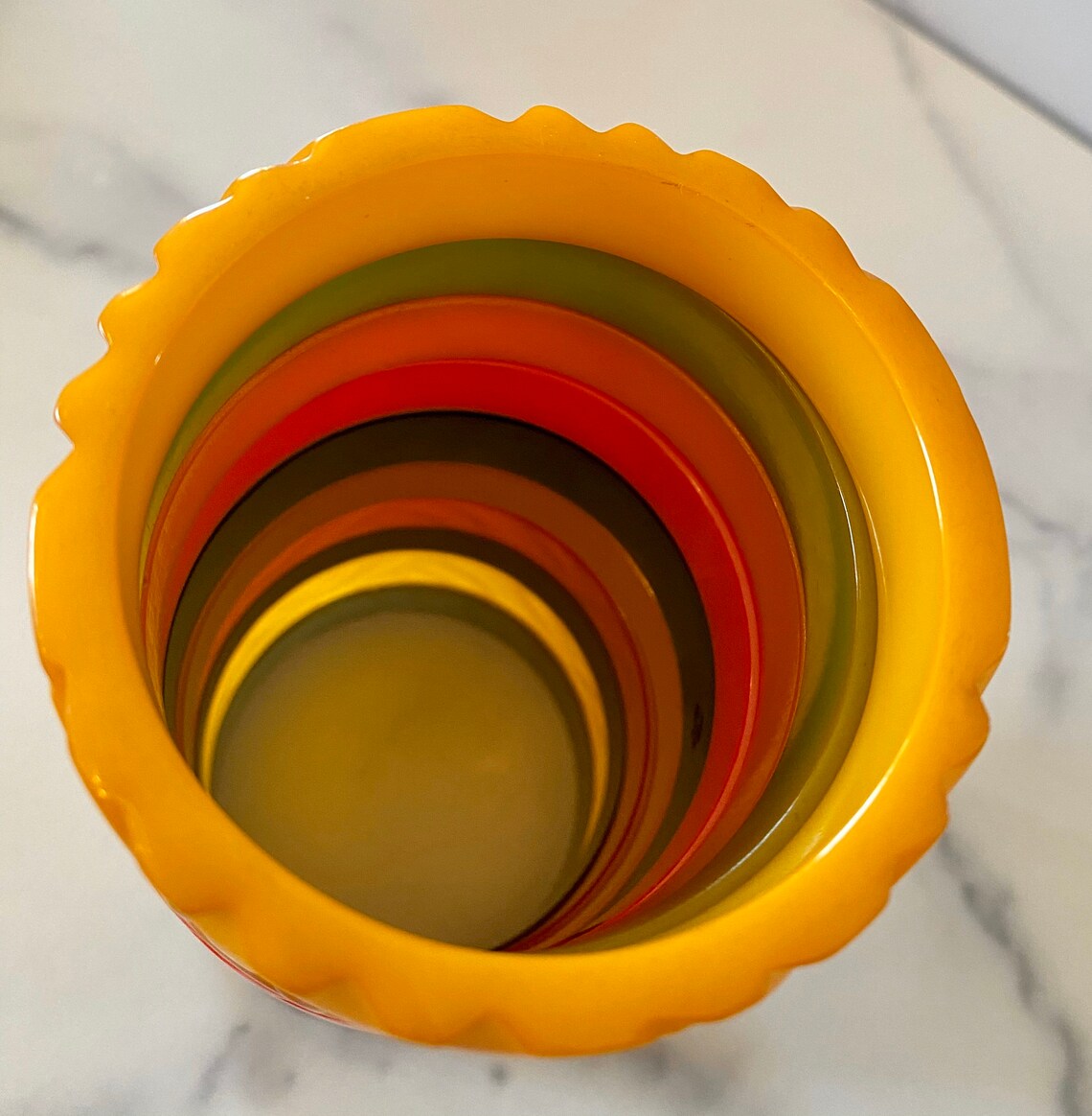 Vintage Bakelite VERY Rare Matched Set of 10 Hand Carved Bangle ...