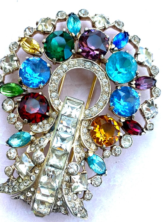 Eisenberg Original Big Beautiful Multi Color Fur Clip Brooch Etsy